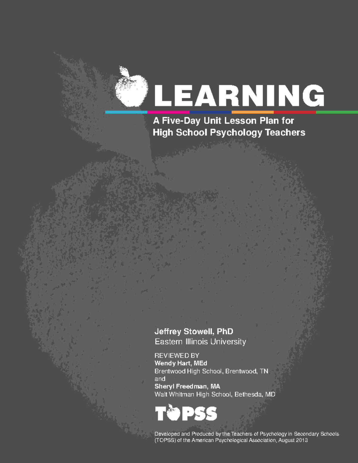 Learning-lesson-plan - BACK TO CONTENTS Jeffrey Stowell, PhD Eastern ...