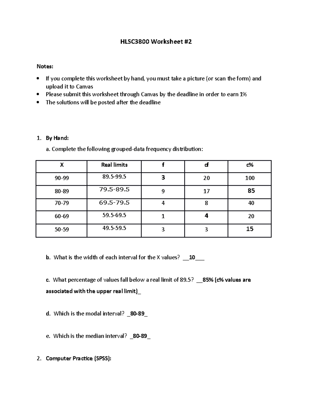 Worksheet 2S - HLSC3800 Worksheet Notes: If you complete this worksheet ...