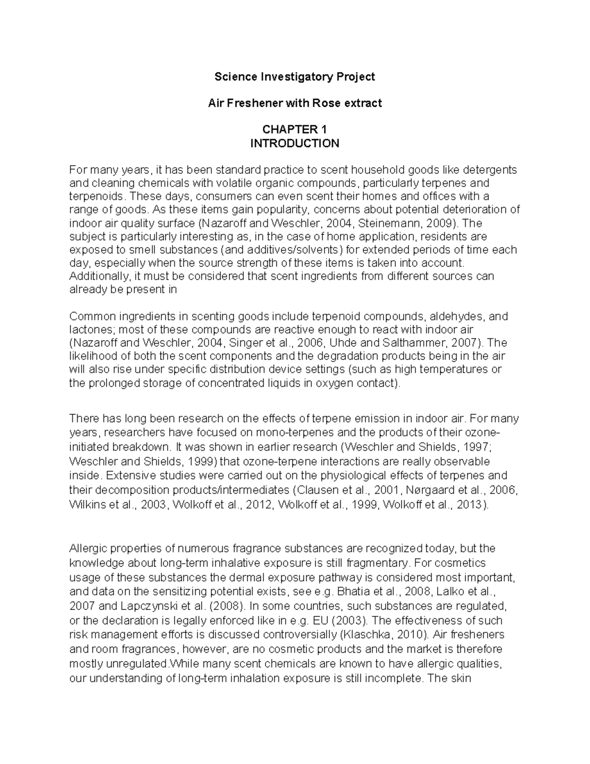 Investigatory- Project (10) - Science Investigatory Project Air ...