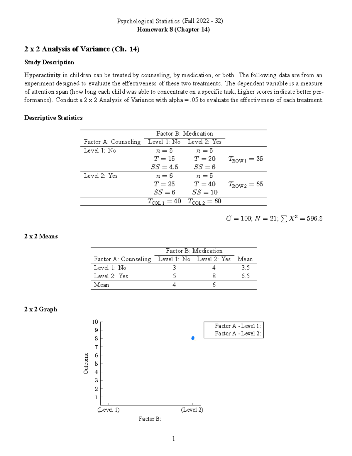 Psychological Statistics - Homework 8 - 33 - Psychological Statistics ...