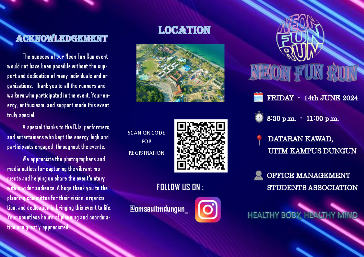 Brochures FUN RUN - BROCHURE - FRIDAY - 14th JUNE 2024 8:30 p. - 11:00 ...