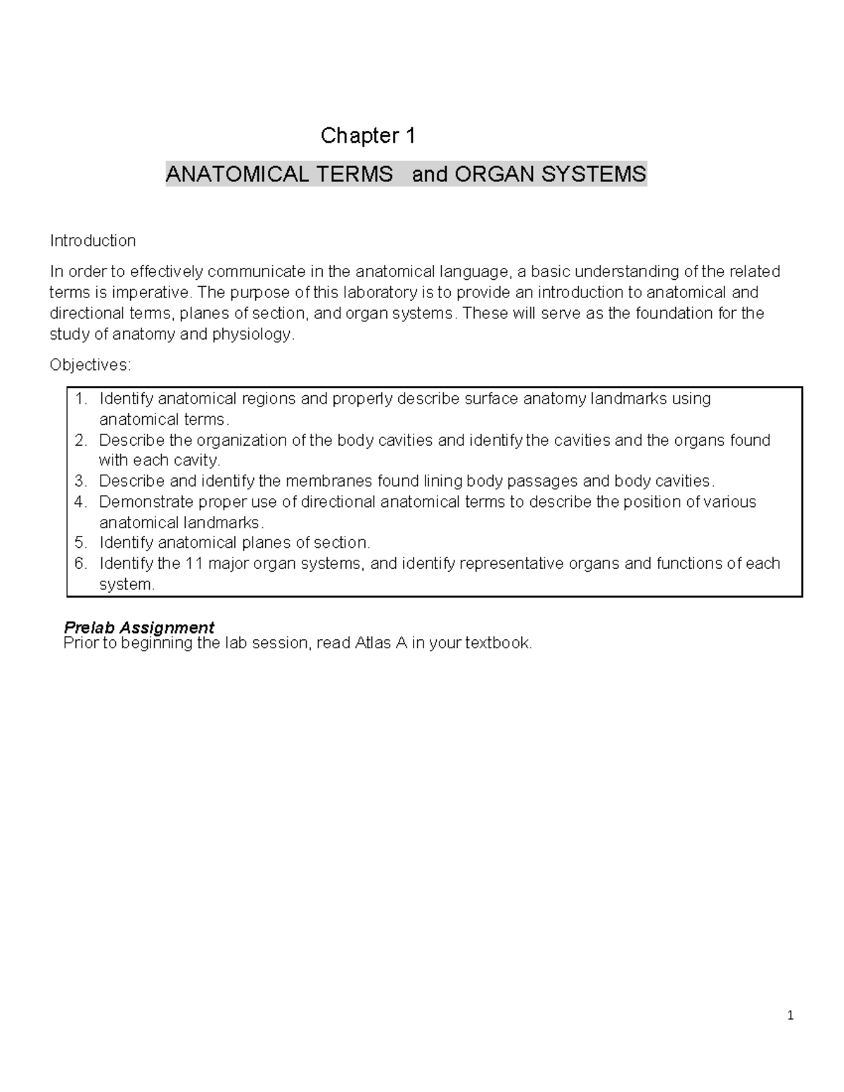 Ch 1 Anatomical Terms and Organ Systems-1-1 - Chapter 1 ANATOMICAL ...