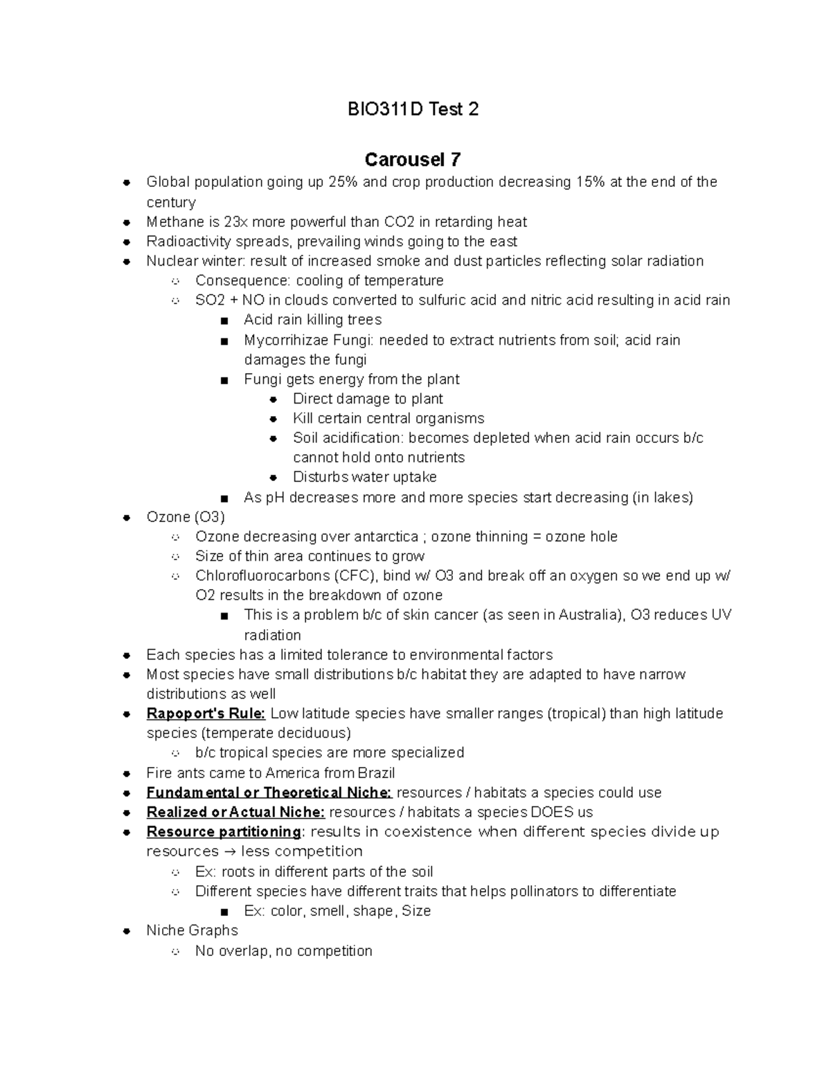 BIO 311D Test 2 - Studocu