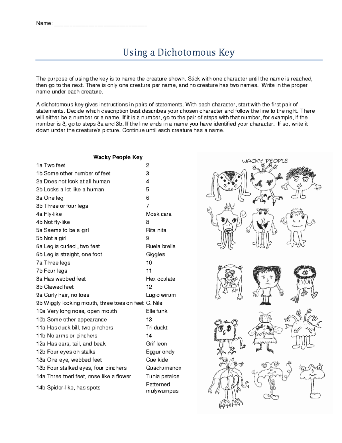 Unit 3 - diversity of living things - ####### Name ...
