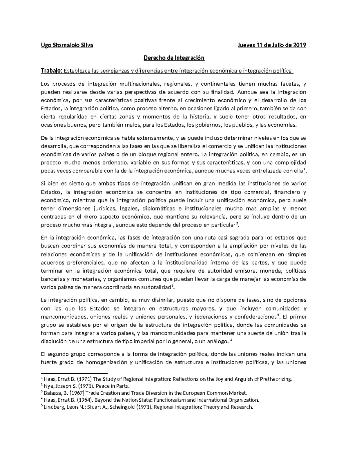 Derecho de Integracion - Comparacion Integracion Politica y Economica ...
