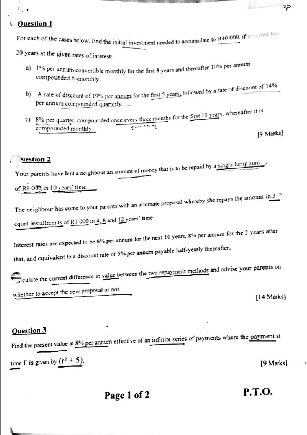 Actuarial Science April Questions for Practice - Studocu
