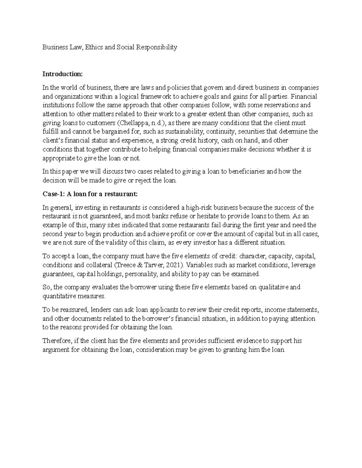 Portfolio Unit 4 - Business Law, Ethics and Social Responsibility ...