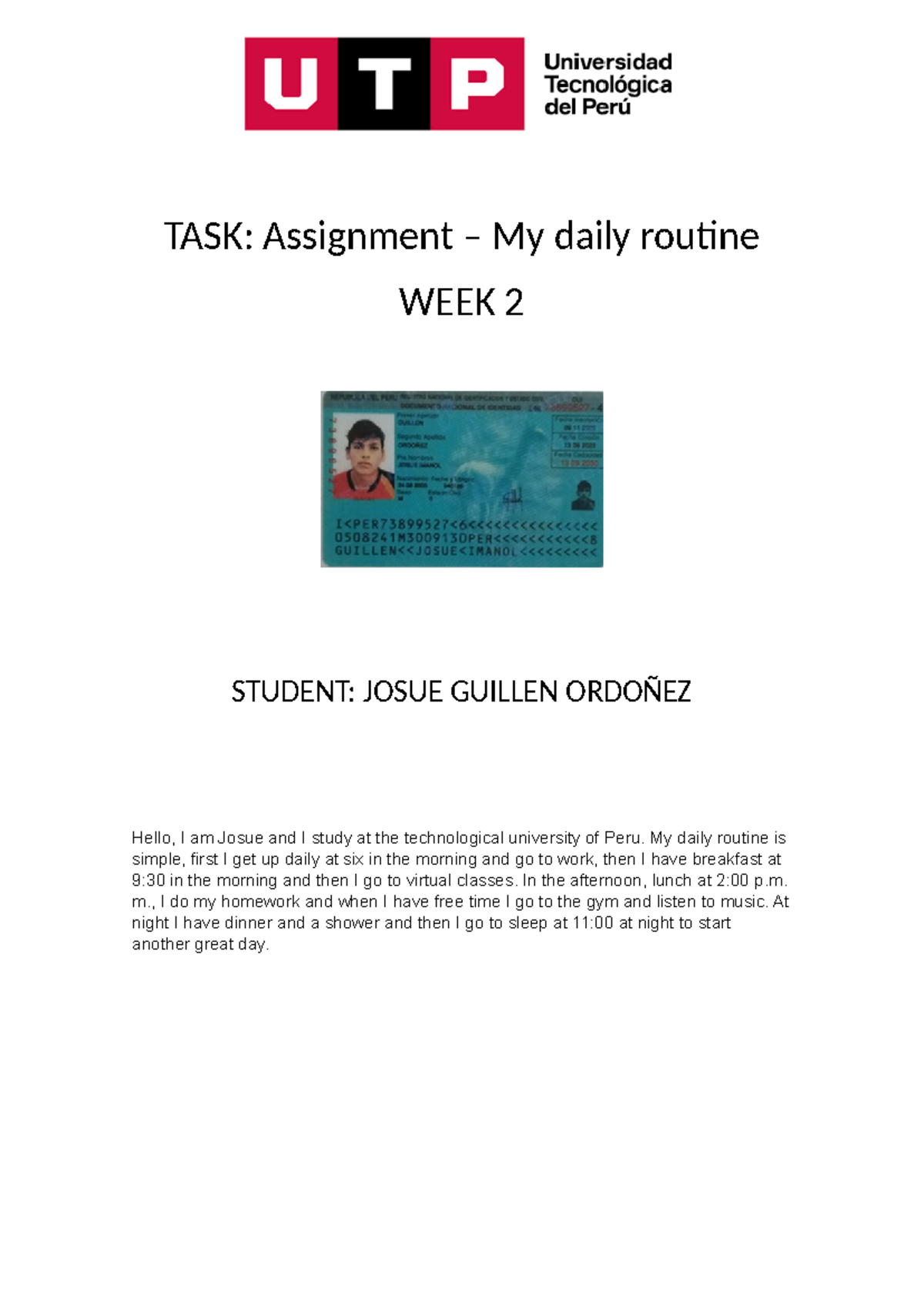 English WEEK 2 C2 - hola como edtan mdifnefneifc - TASK: Assignment ...