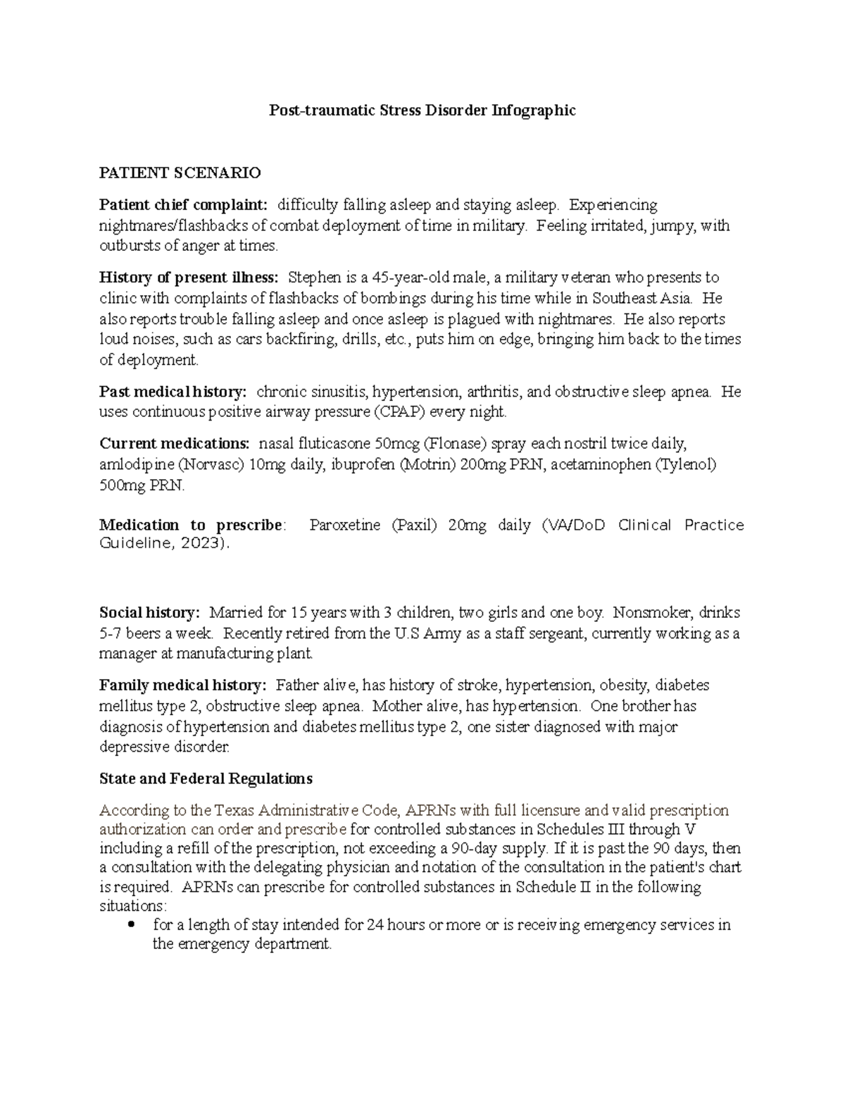 PTSD Infographic week 7 - Post-traumatic Stress Disorder Infographic ...