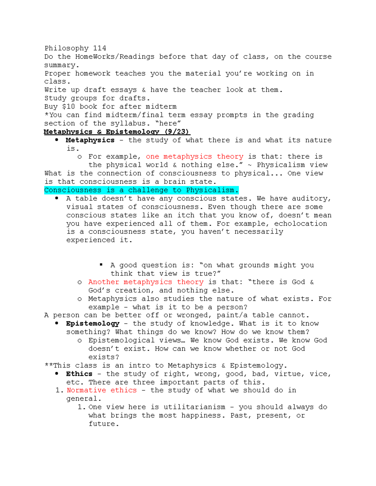 Philosophy 114 - Taught by Dennis Whitcomb. In this particular course ...