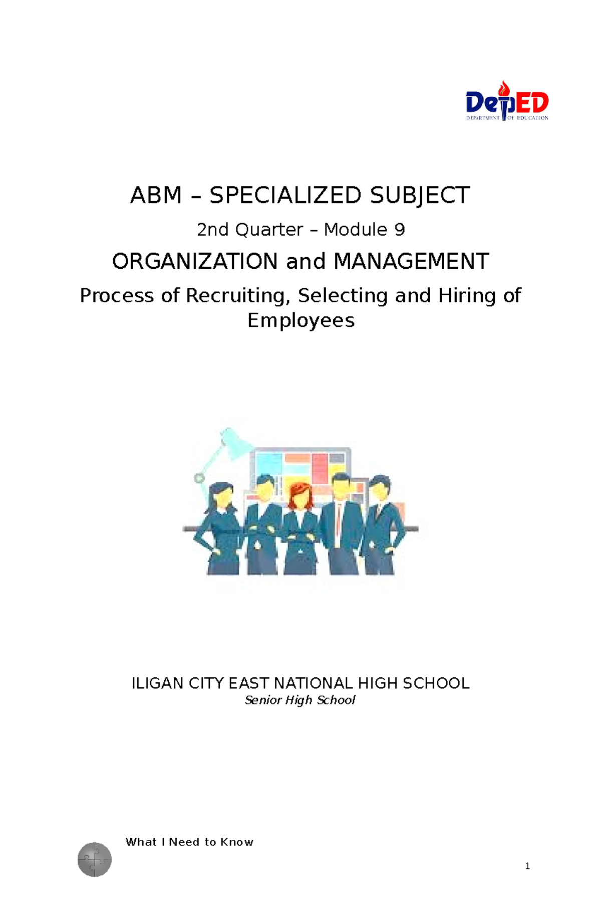 Module-9 organization and management quarter 2 - ABM – SPECIALIZED ...