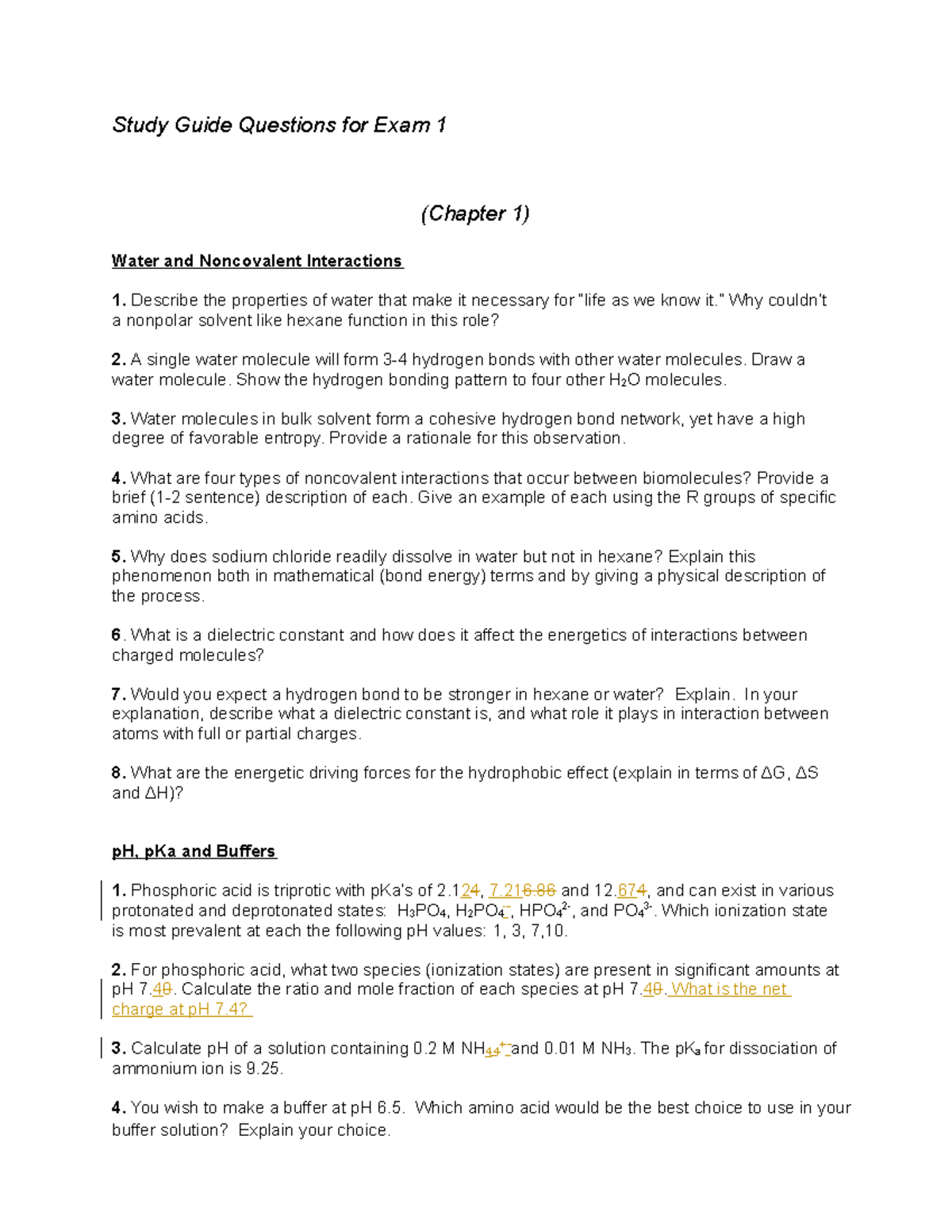 Exam 1 study guide - Dr. Ed Wright - Study Guide Questions for Exam 1 ...