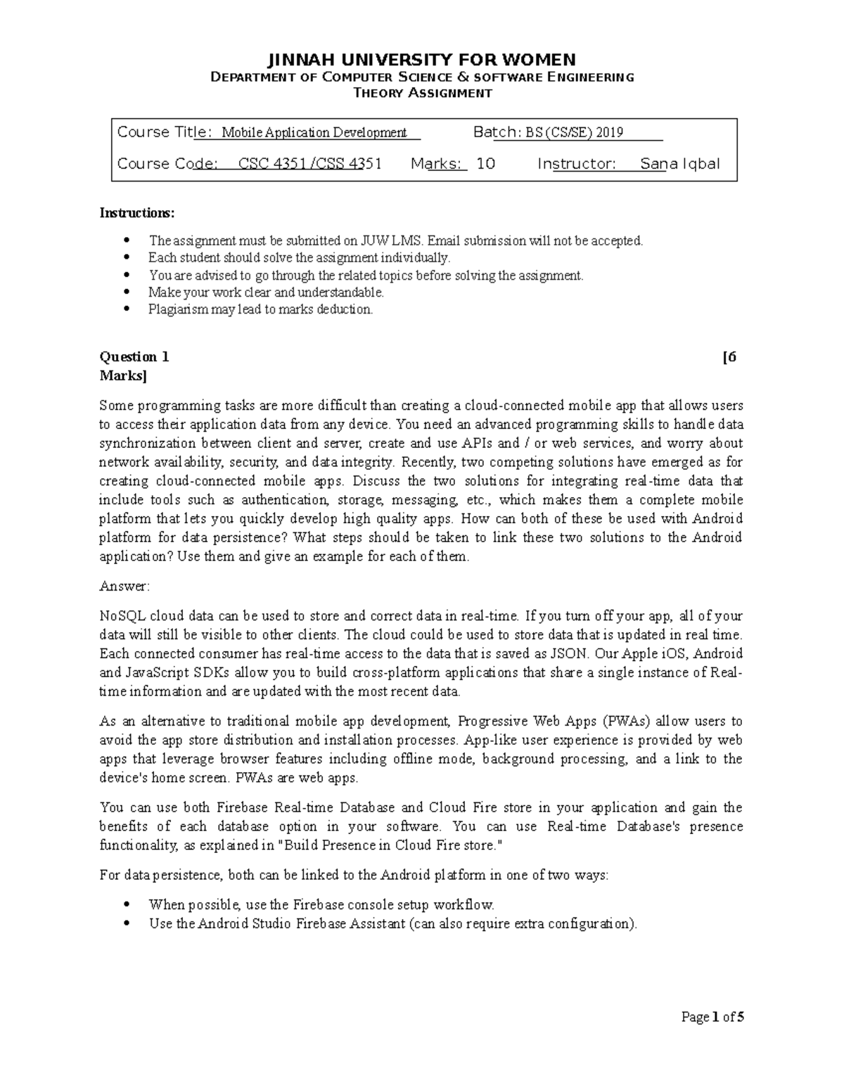 MA - Laiba N - Assignment you can overview by reading these thanks to giving me your doc my ...