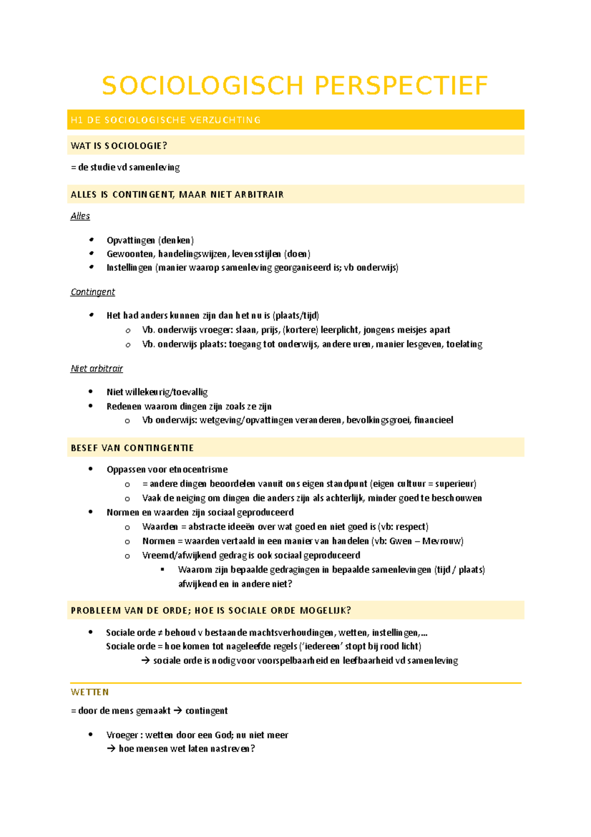 Sociologisch perspectief - SOCIOLOGISCH PERSPECTIEF H1 DE SOCIOLOGISCHE ...