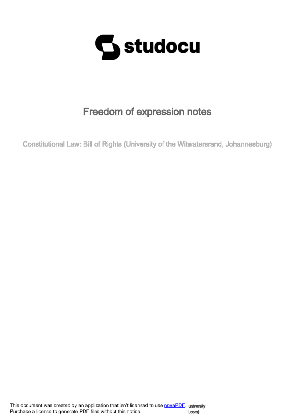 Freedom of expression notes - LT3 - Studocu