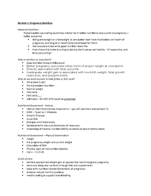 Module 1 Note Taking Guide-1 - Unit 1: Conception & Fetal Development ...