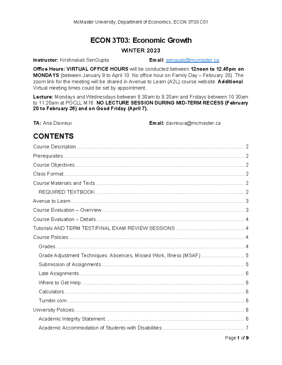 ECON 3T03 Outline W23 K - Summary Applied Marketing Management - ECON ...