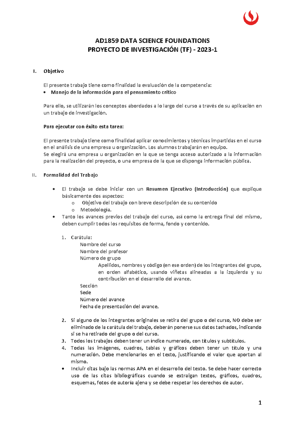 AD1859 DATA Science Foundations TF Trabajo Final 2023-1 - AD1859 DATA ...