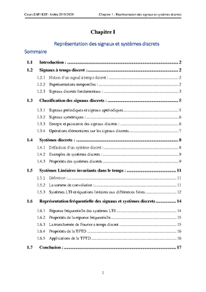 Chapitre V DSP - Notes de cours 5 - 5 Synthèse des filtres numériques ...