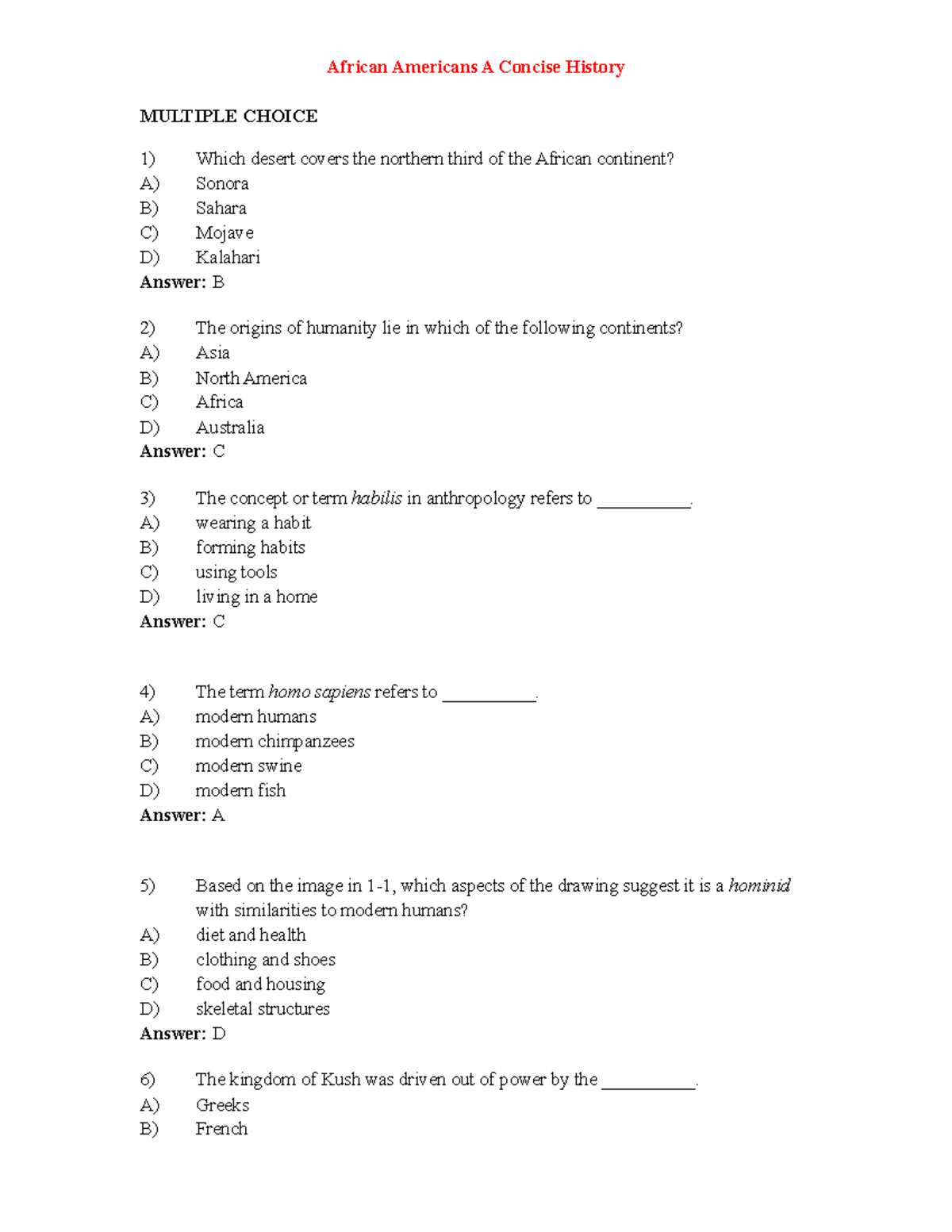 African Americans A Concise History - African Americans A Concise ...