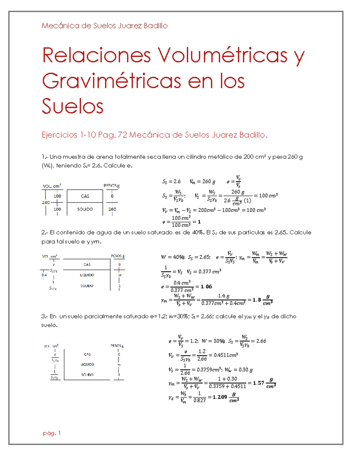 410171191 Ejercicio de relaciones volumetricas en suelos - Relaciones ...