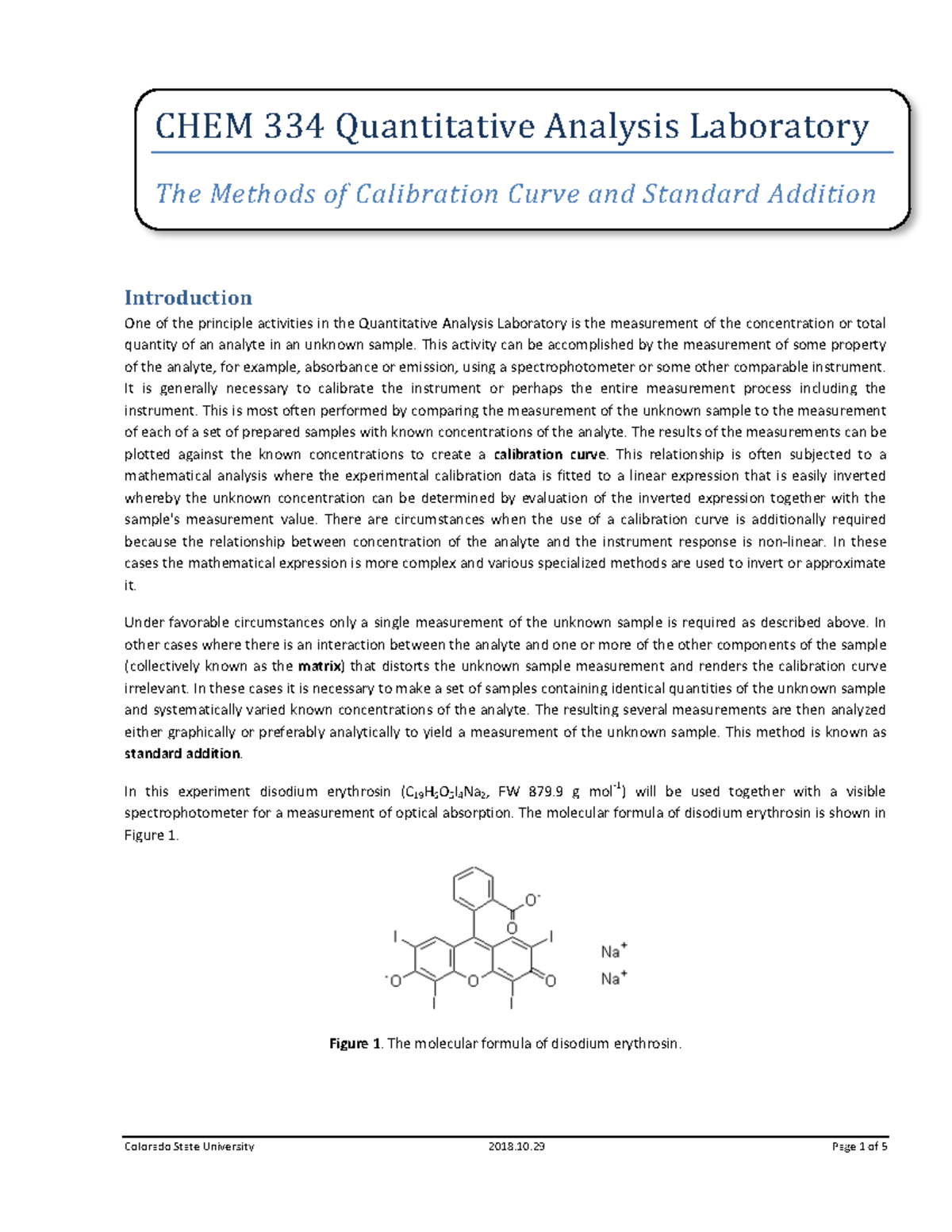 03 external standards and standard additions - CHEM 334 Quantitative ...