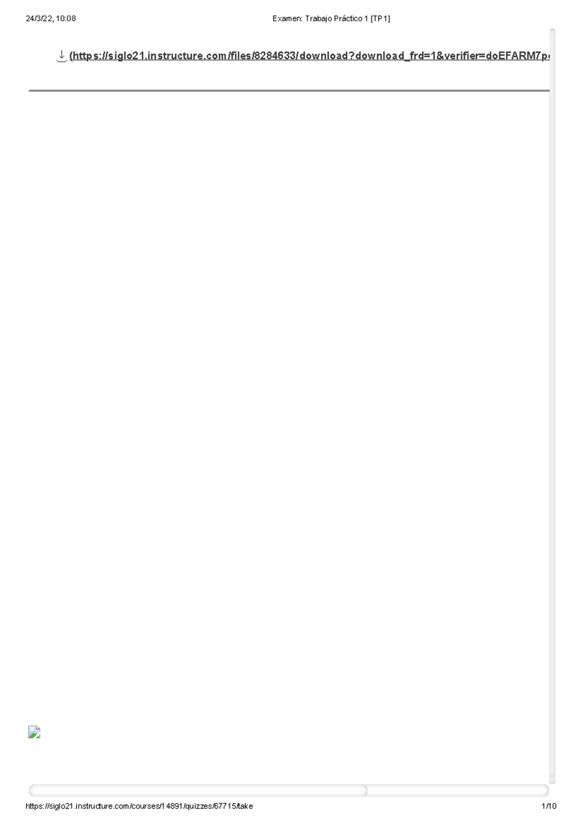 Examen Trabajo Práctico 1 Tp1 Trabajo Práctico 1 Tp1 Comenzado