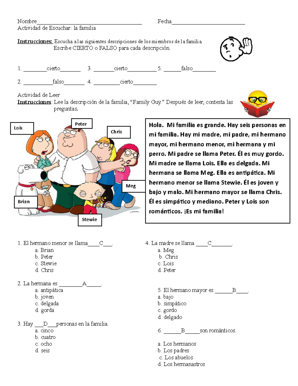 DÃ­a 34- listening, reading project abswe - Actividad de Escuchar: la ...