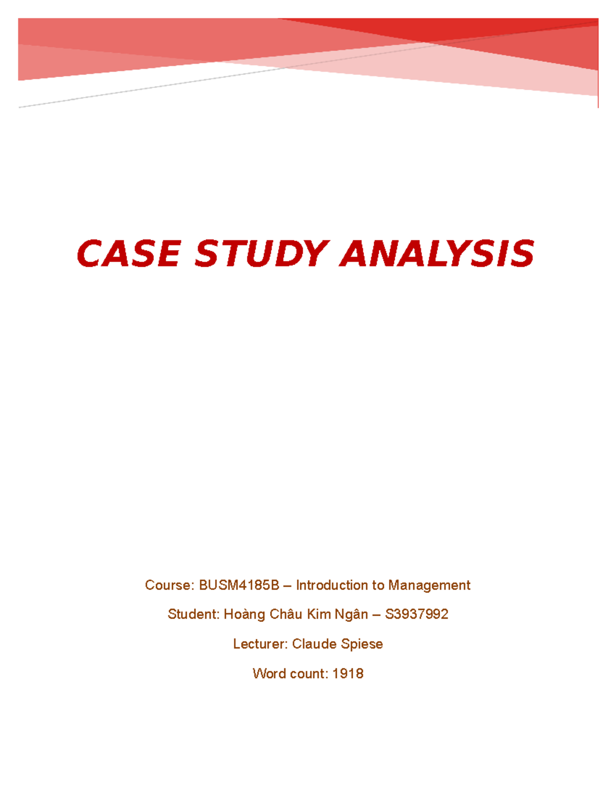 case study analysis about coffee family - CASE STUDY ANALYSIS Coffee ...