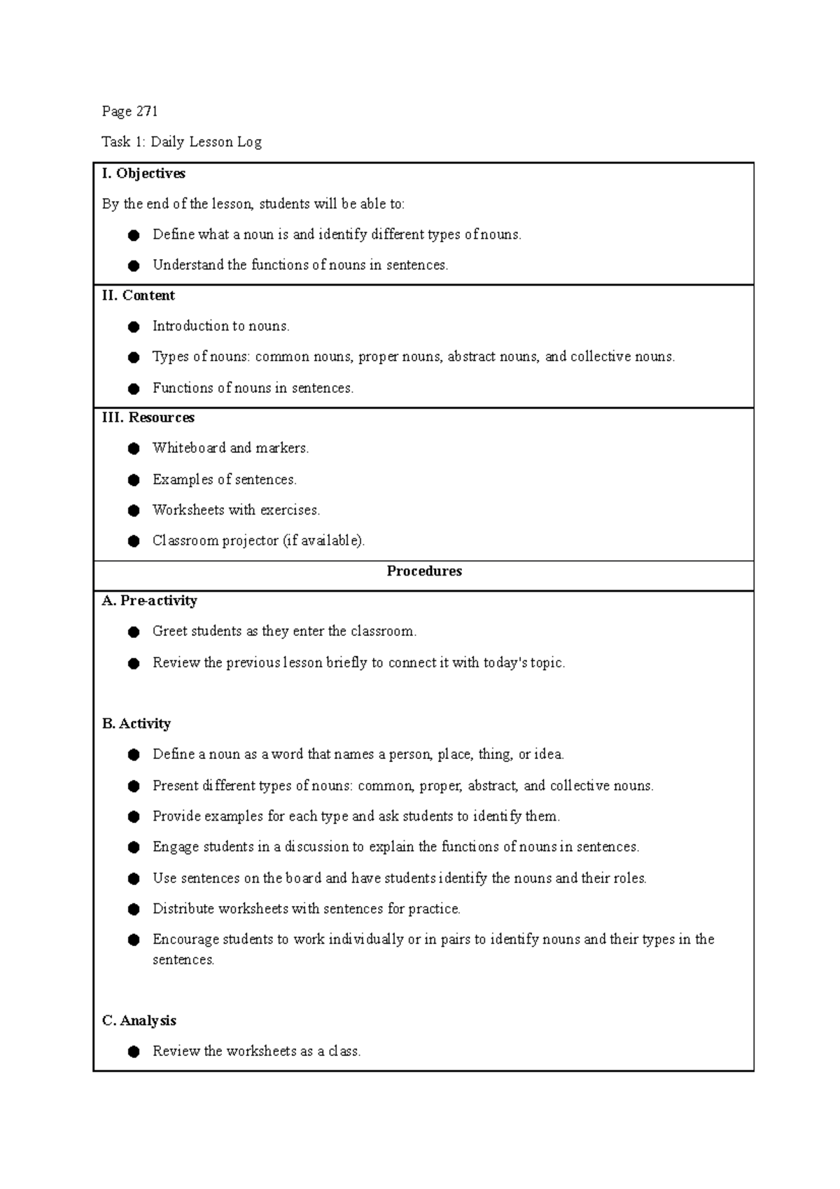 Jennangs Files 271 272 - this is helpful - Page 271 Task 1: Daily ...