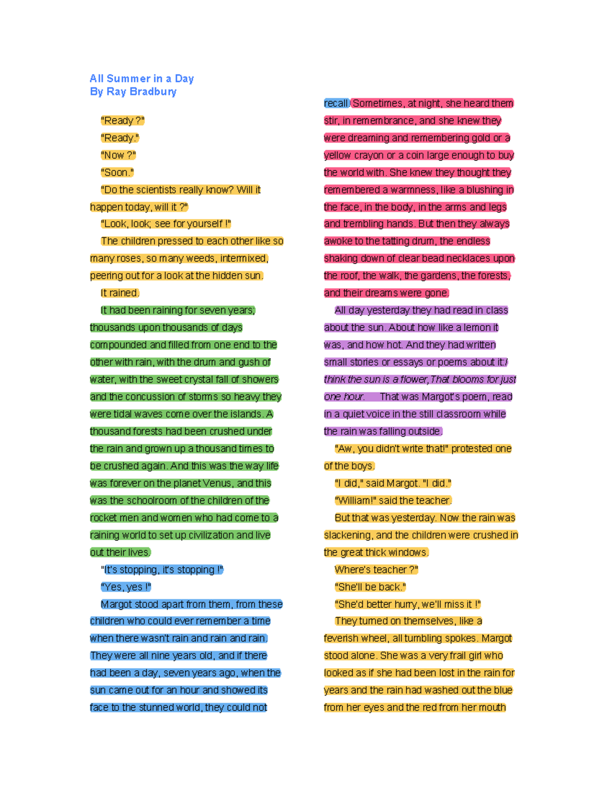 All+Summer+in+a+Day 2022-11-16 15 07 20 - All Summer in a Day By Ray ...