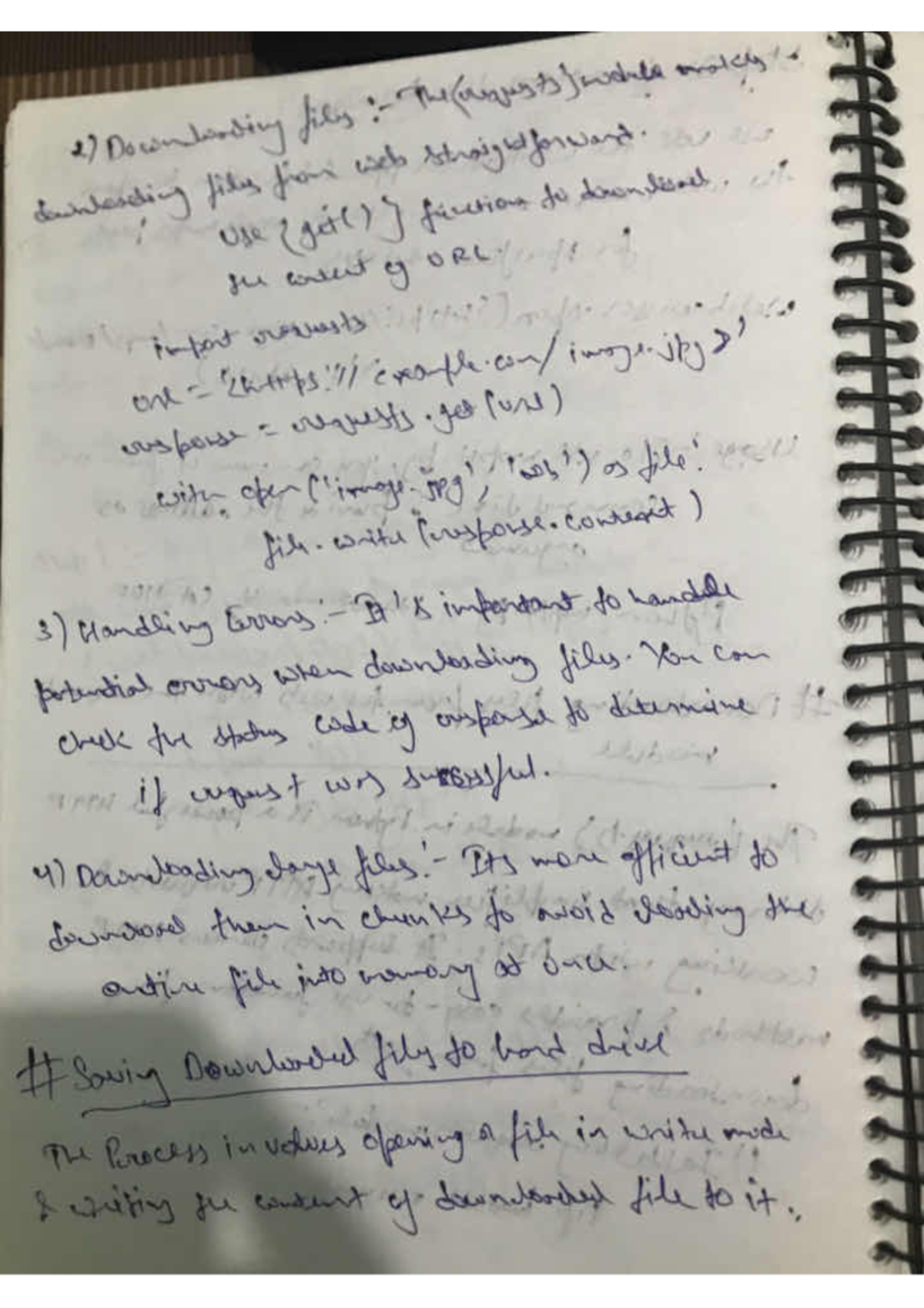 Python unit4 notes - 2) Downlanding files makes develosing fily from ...