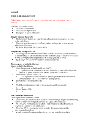 Lecture 2 - Professor Bilal Rafi - Lecture 2 Mercantilism: Economic ...