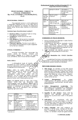 LEA-1 - Information - LAW ENFORCEMENT ORGANIZATION AND ADMINISTRATION ...