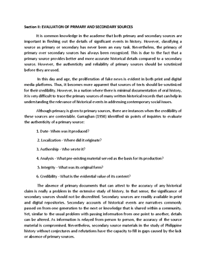 RIPH Analyzing Primary Sources TEST - Activity I : Analyzing Primary ...