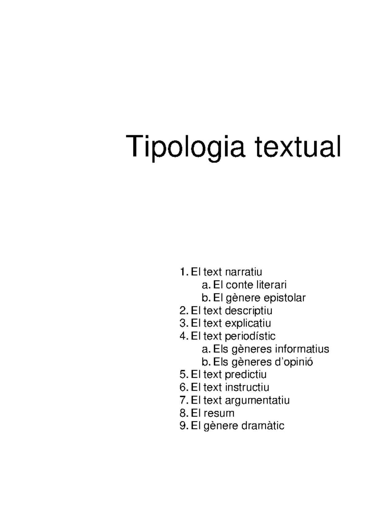 Text explicatiu - Resumen tipos de textos catalán - Tipologia textual 1 ...