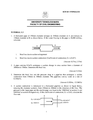 Tutorial 1.2 Hydraulic - 1) a 50 x10 3 3600 1 A x (0)2 4 16 16 Re pvd ...