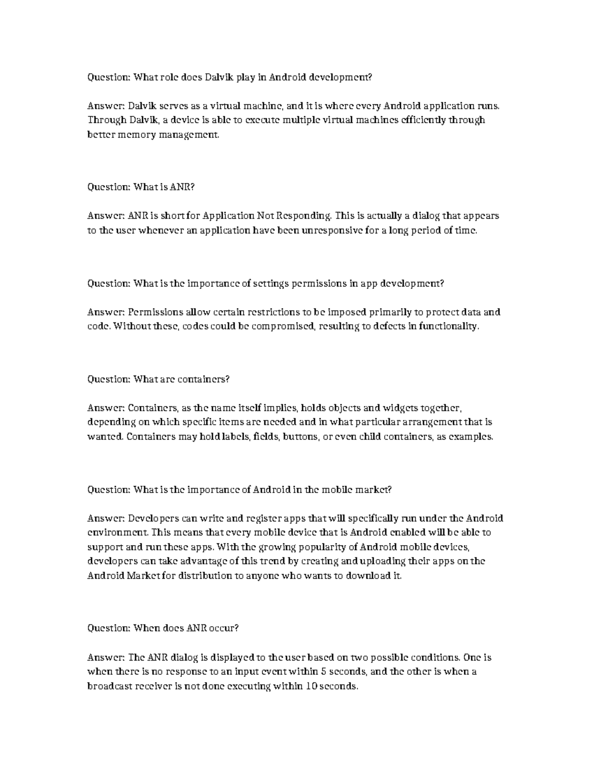 Overwetting perscrutator wauchts - Question: What role does Dalvik play ...