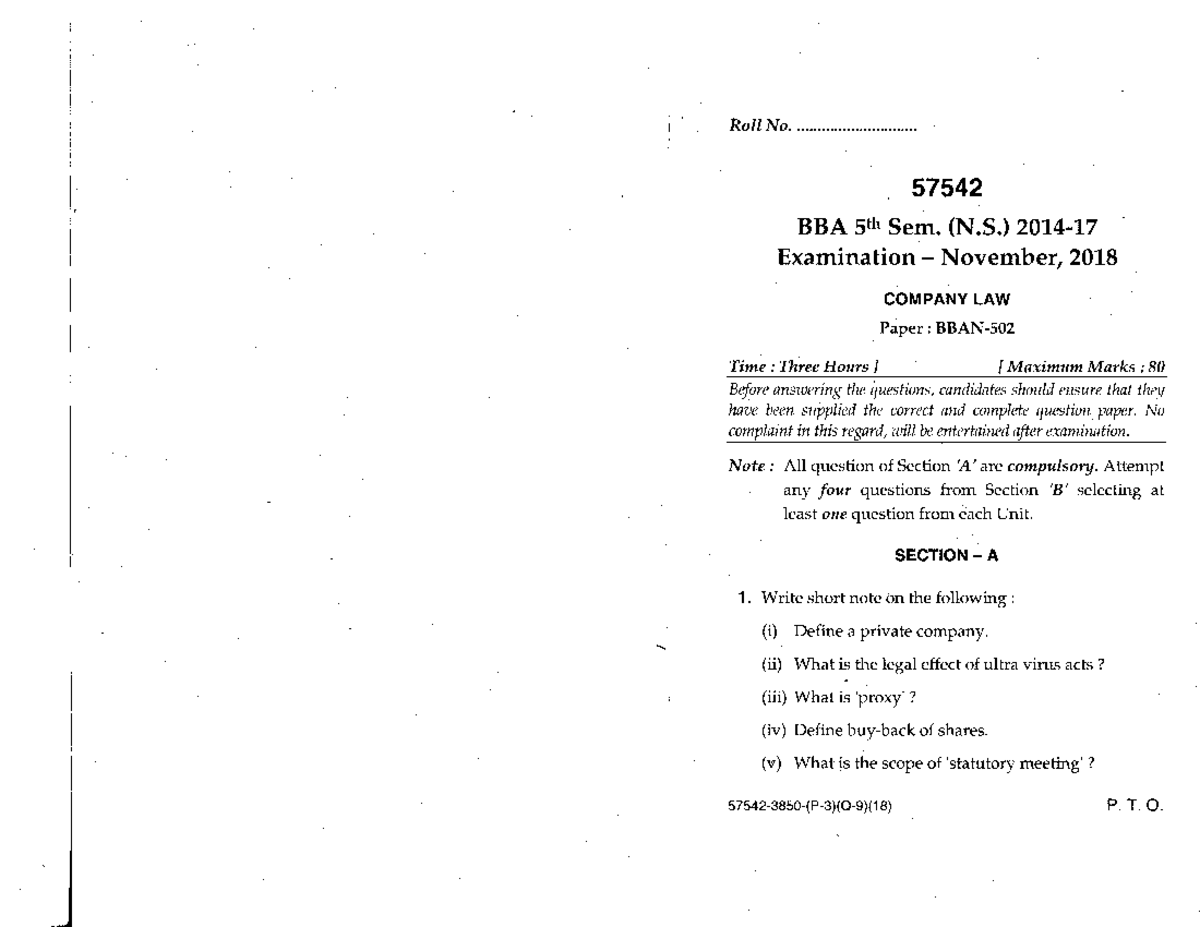 CL(5th)Dec2018 - BBA 5 sem - Project Report - Studocu