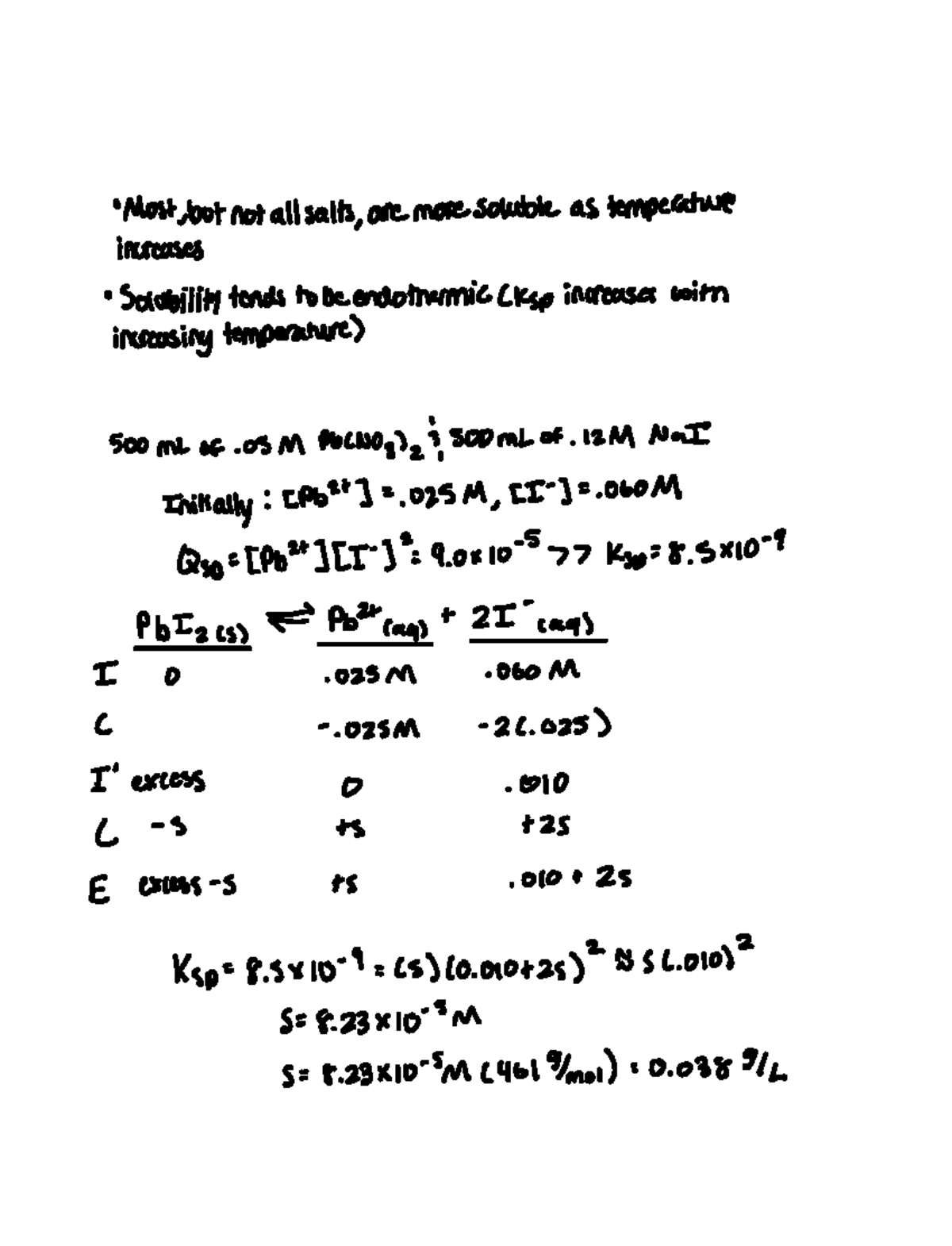 Outline #11 Solubility - Most butnotallsalts are more soluble as temperature increases ...