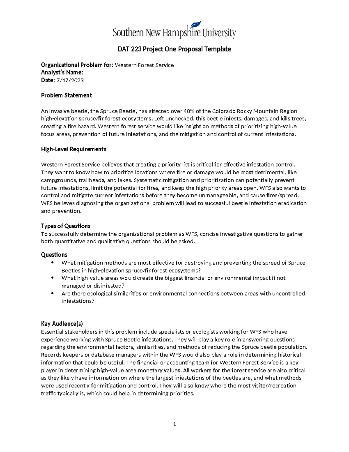 DAT 223 Project One Proposal - Left unchecked, this beetle infests ...