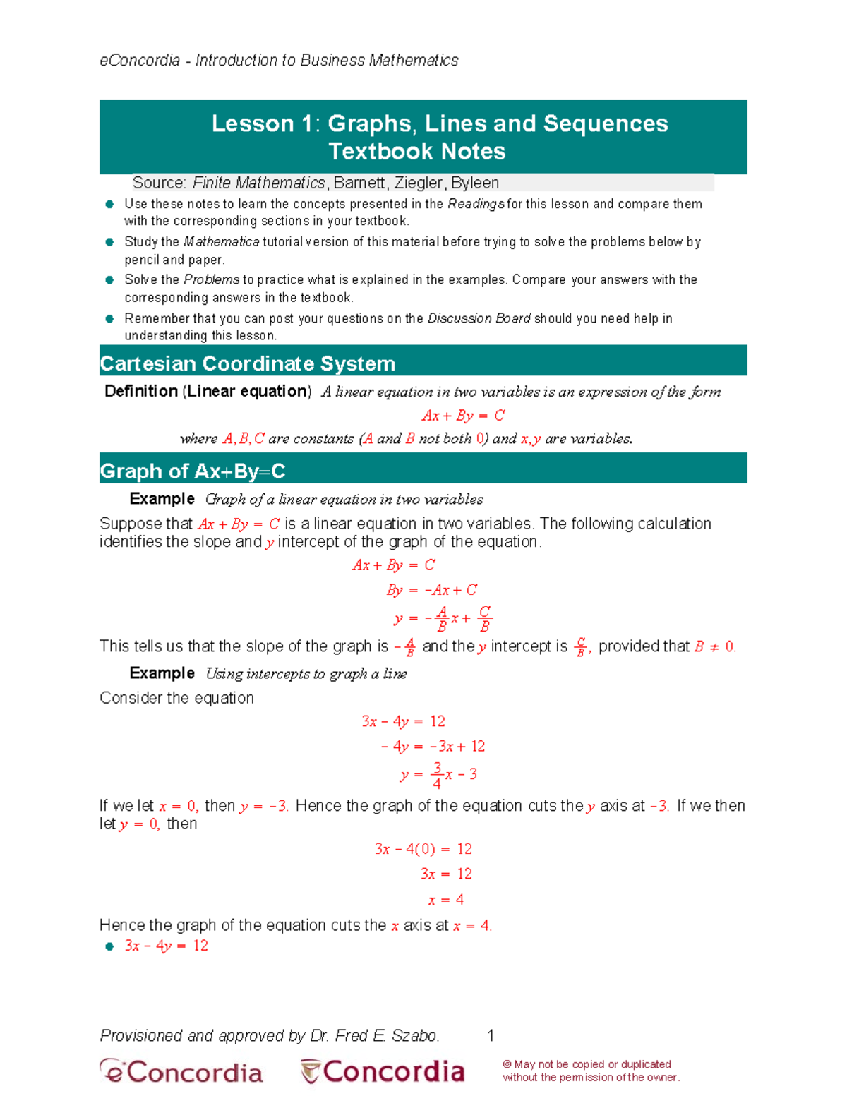 L1-Txt-Notes - math 208 notes chapter 1 - © May not be copied or ...