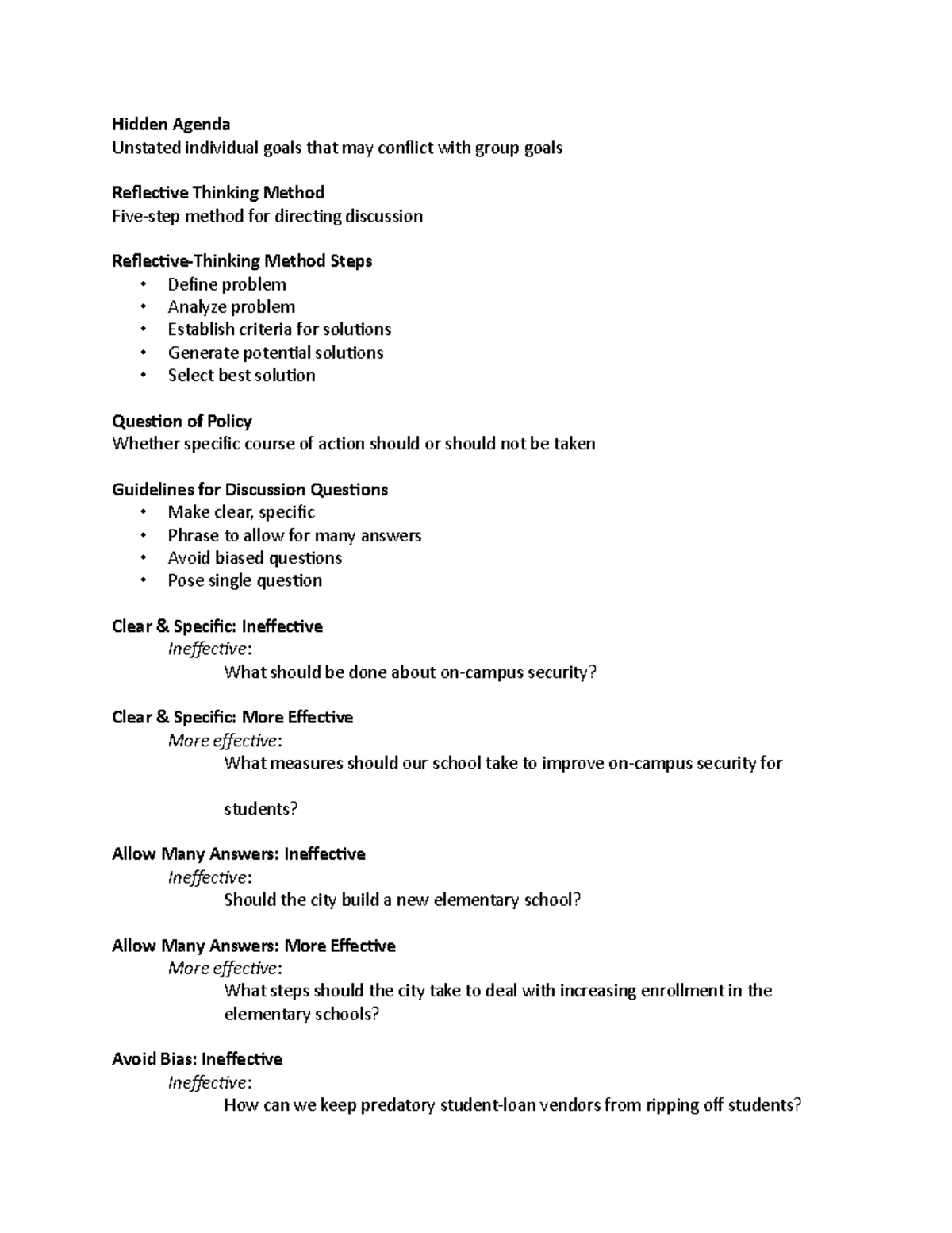 CH. 20 (COMM 211) Part 2 - Professor: Shawndee Fluker - Hidden Agenda ...