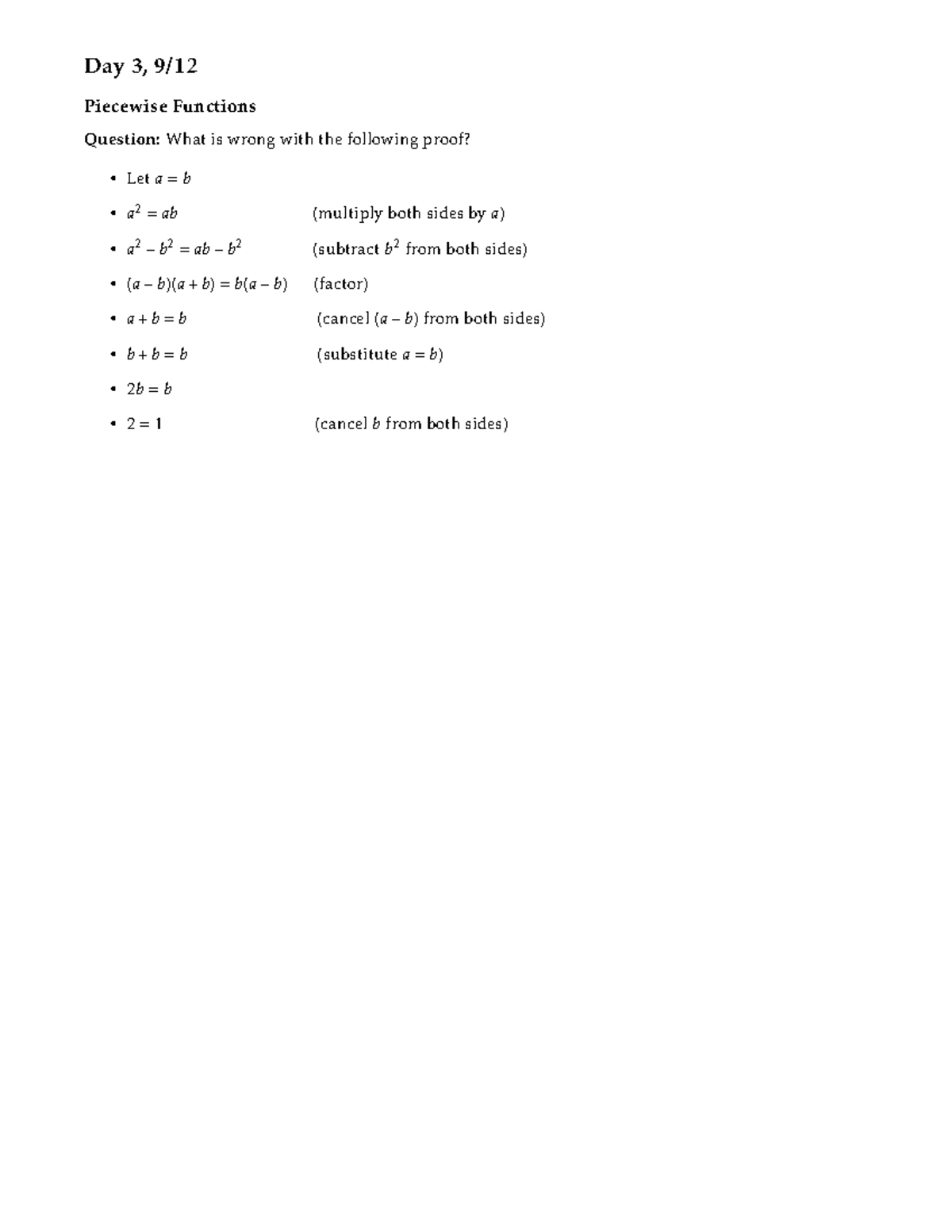 3 MA121 section 1 3 Fall22 - Day 3, 9/12 Piecewise Functions Question ...