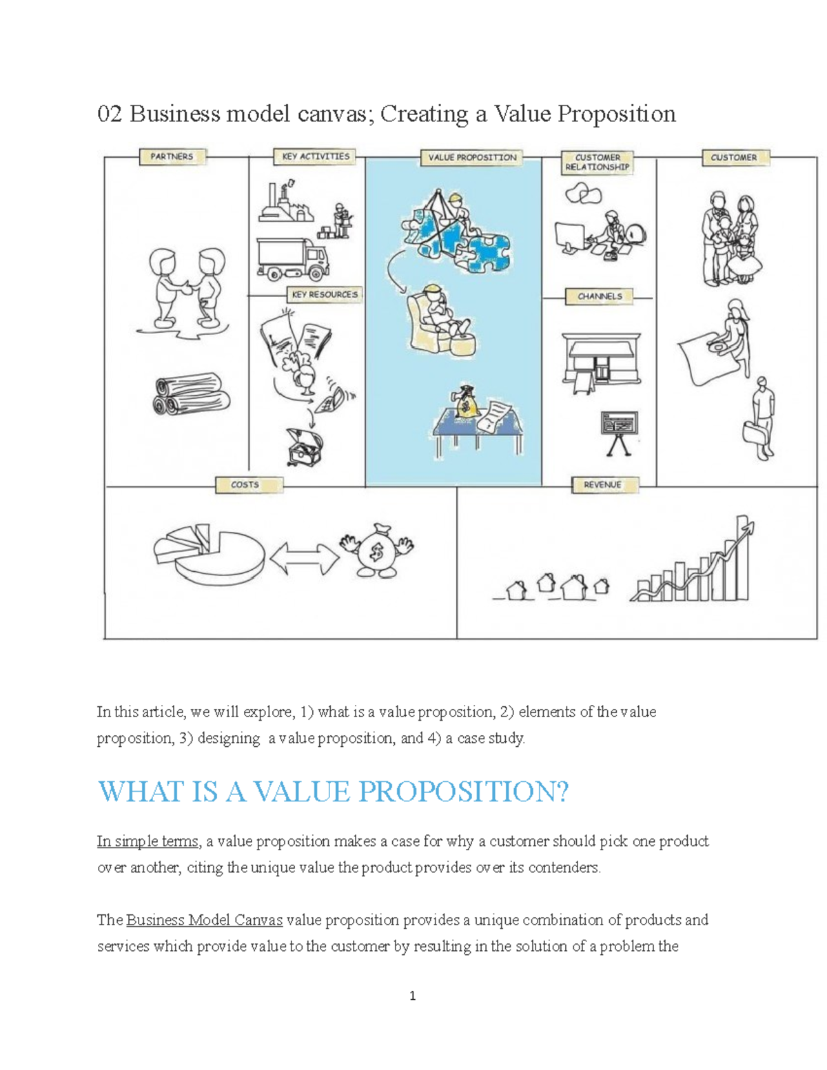 02 Business model canvas; Creating a Value Proposition - WHAT IS A ...