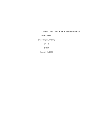 [Solved] fter completing your selected activities from the ESL436N ...