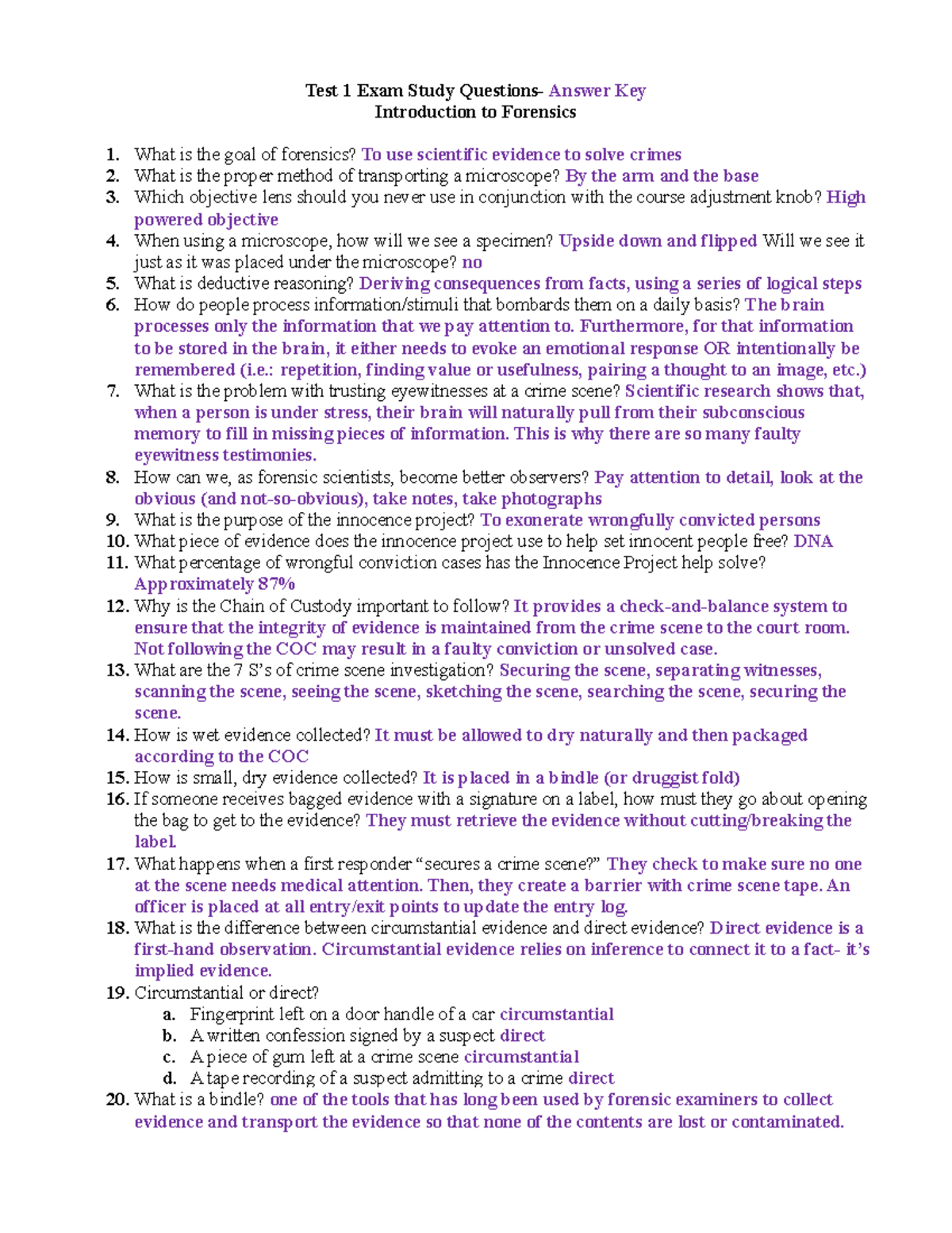 Study+Guide+Test+1 - It was a summary of an article - Test 1 Exam Study ...