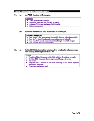 Tutorial 1 - MIS T1 - FPIT1053 MANAGEMENT INFORMATION SYSTEM Tutorial 1 ...