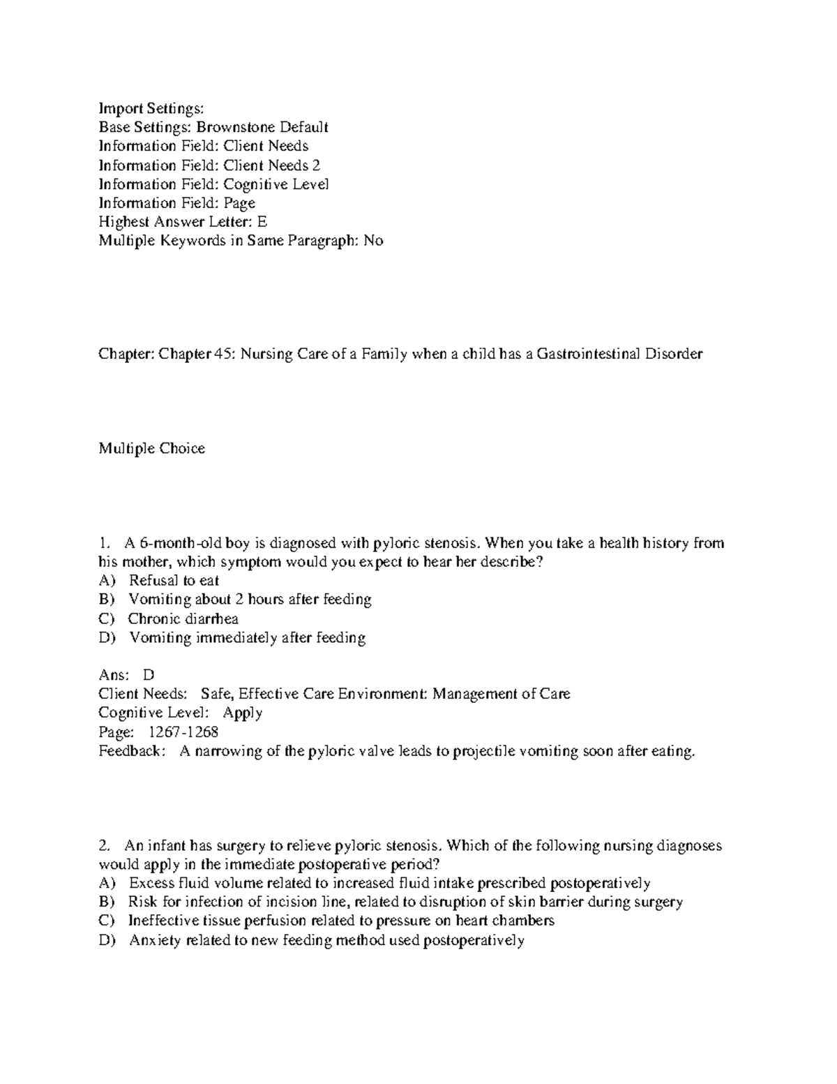 45 Nursing Care of a Family When a Child Has a Gastrointestinal ...