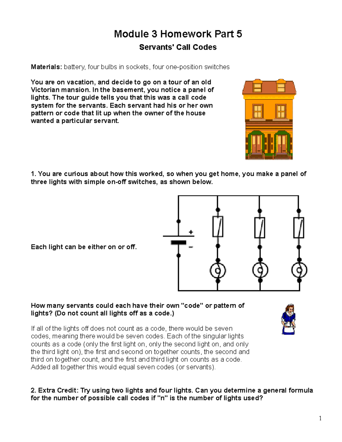 Module 3 Homework Part 5 Module 3 Homework Part 5 Servants Call